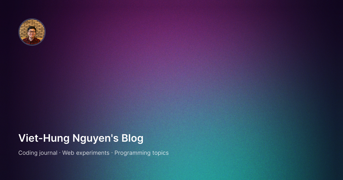 Viet-Hung Nguyen's Blog